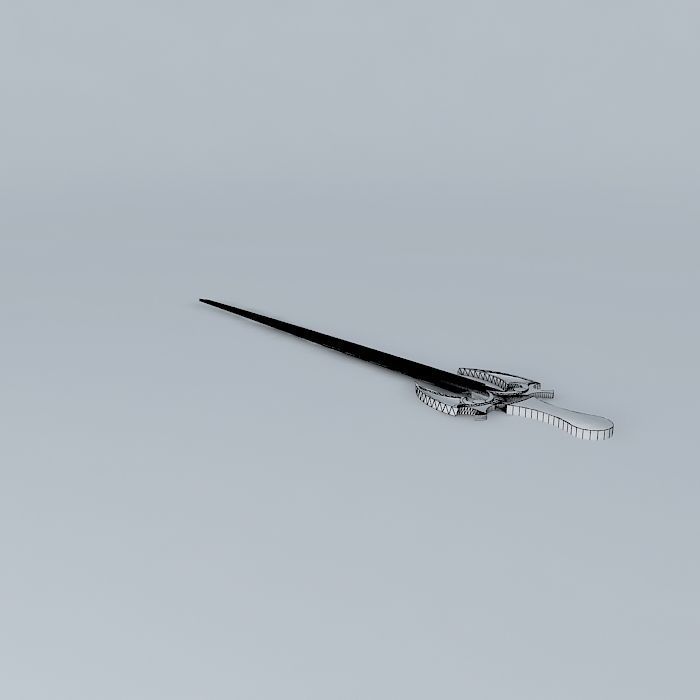 espada blue sword free 3D model | CGTrader