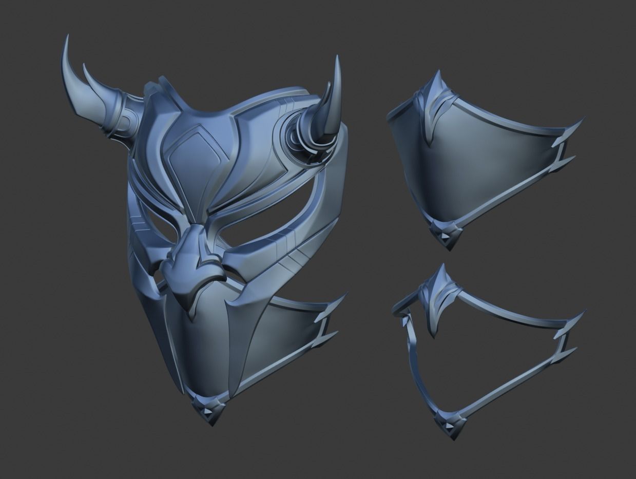 Princess Kitana samurai mask for face from Mortal Kombat 11 3D model 3D ...