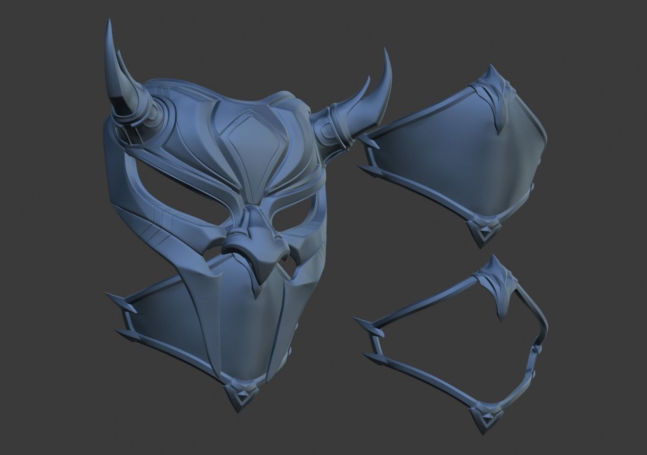 Princess Kitana samurai mask for face from Mortal Kombat 11 3D model 3D ...