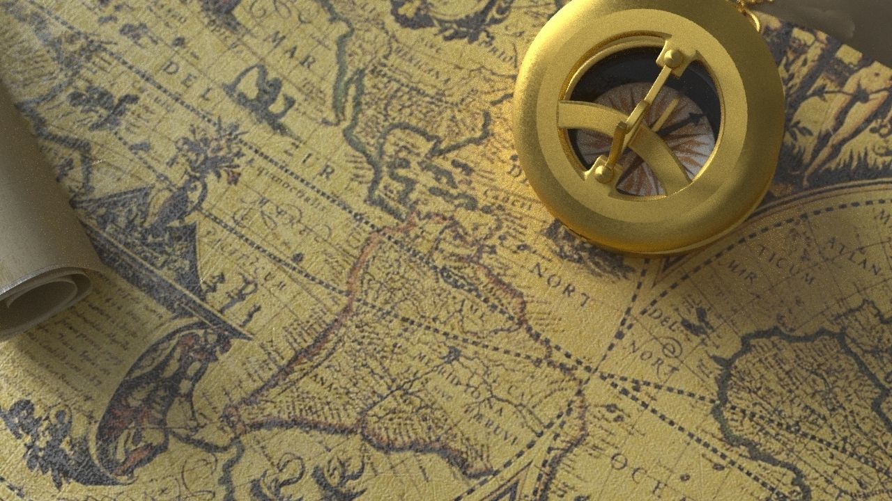 Kompass MAP treasure 3D model | CGTrader