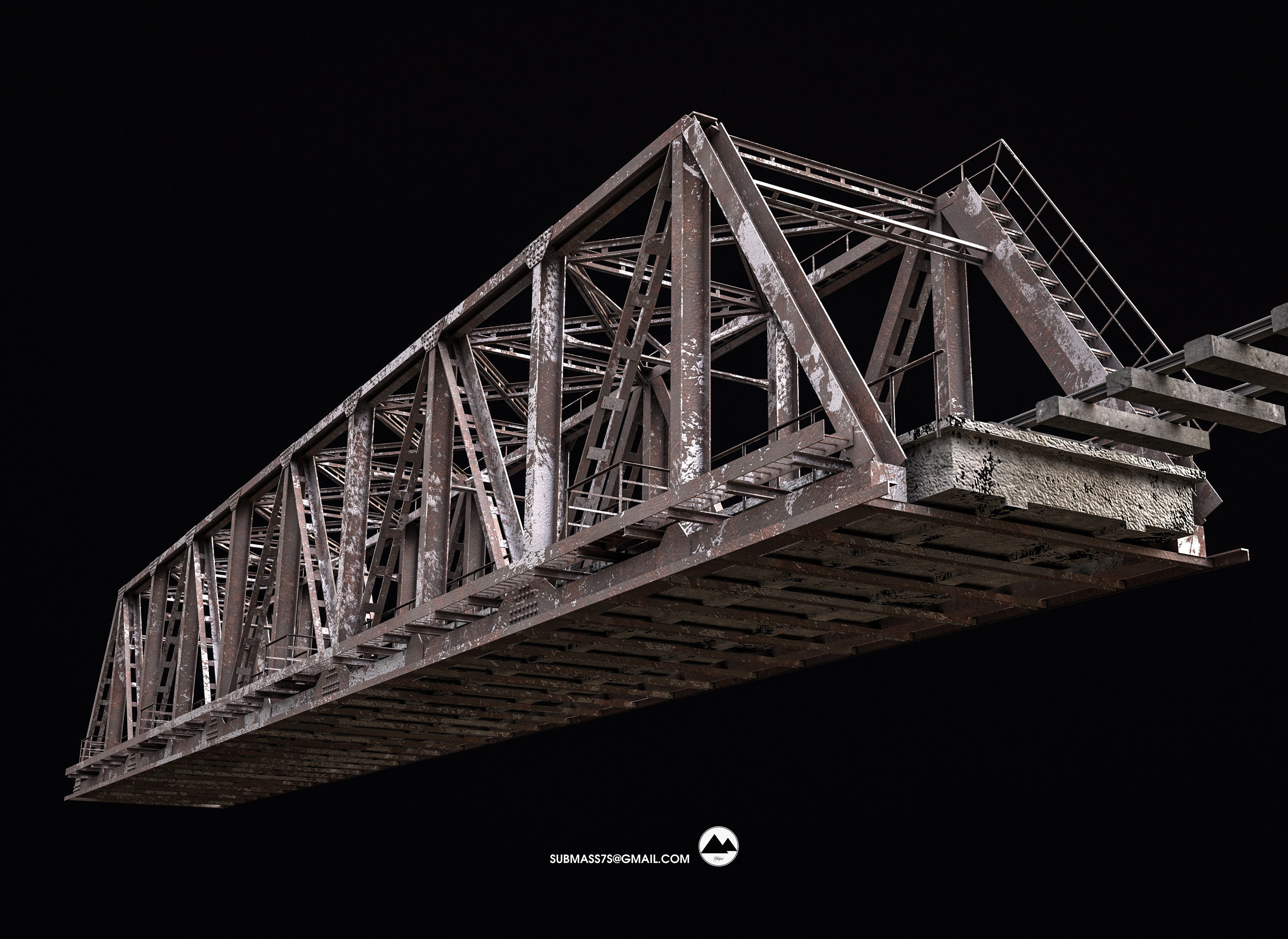 Railway bridge 3D model 3D model | CGTrader