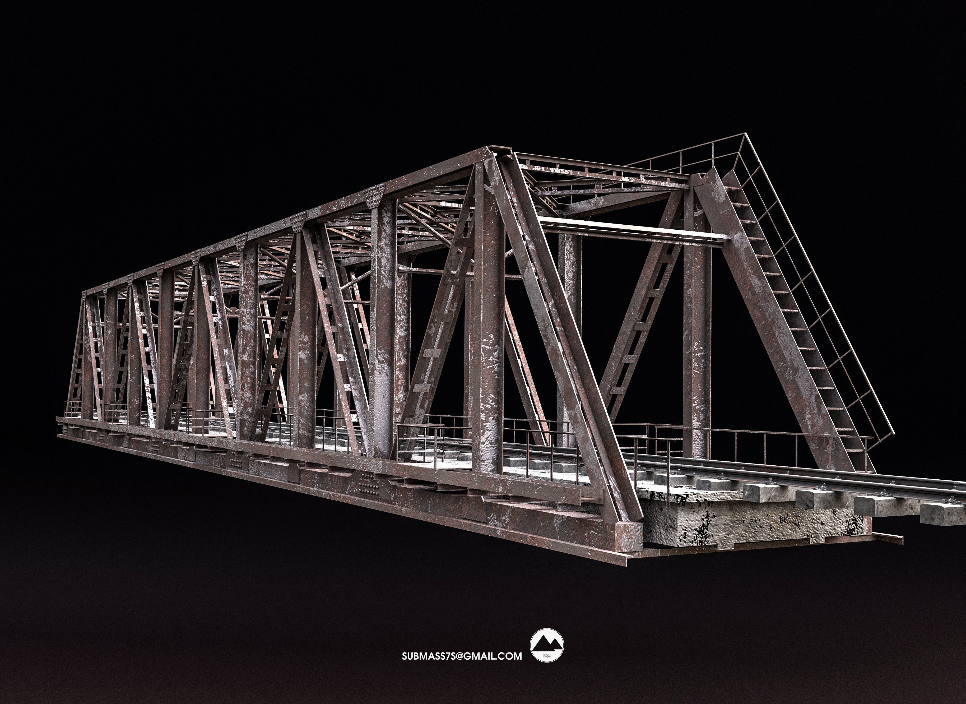 Railway bridge 3D model 3D model | CGTrader