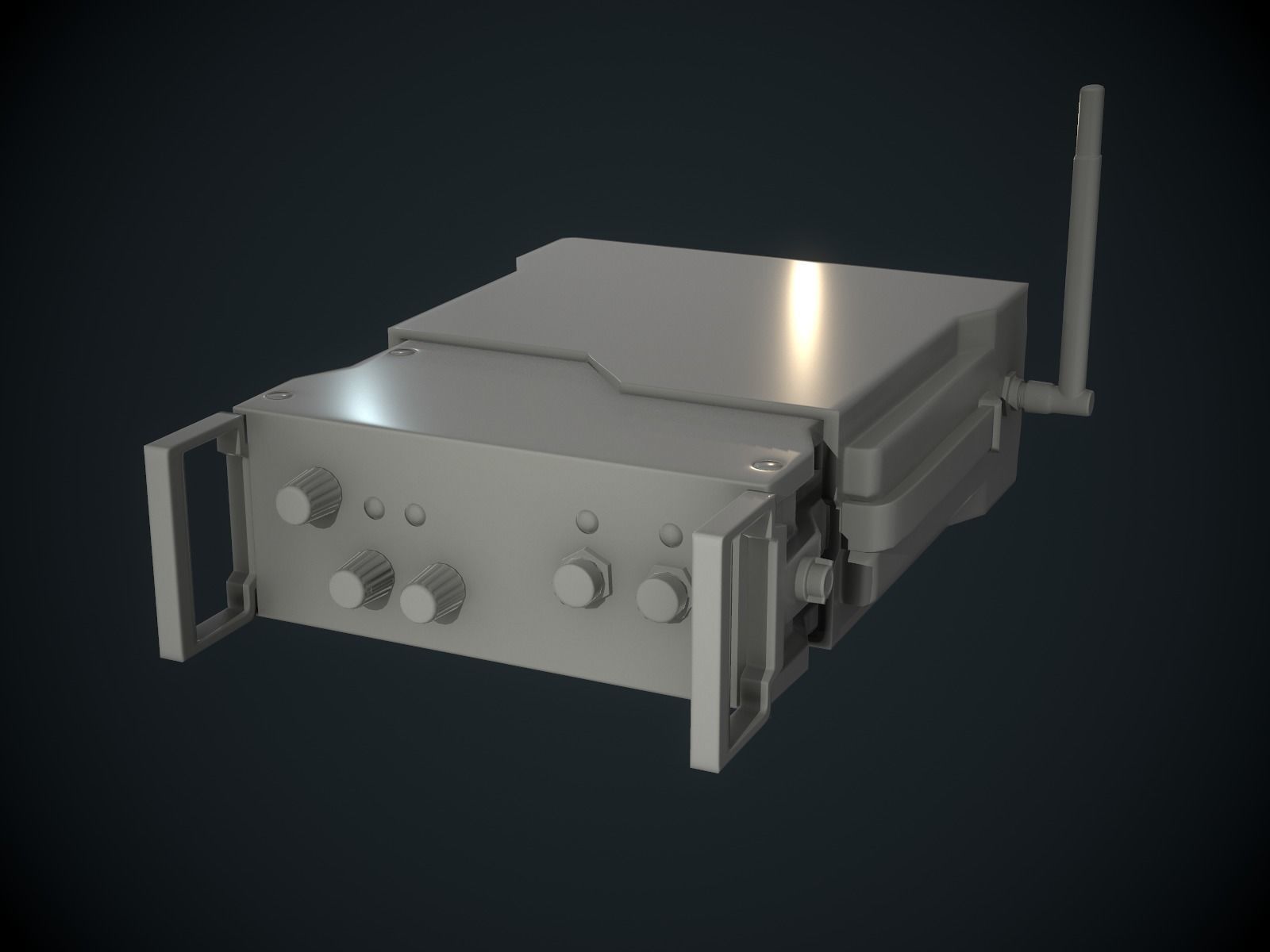 3D model Sci-fi Transmitter Communication Device PBR VR / AR / low-poly ...
