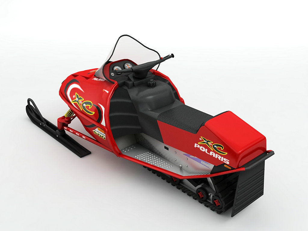 2002 Polaris 500 XC SP Snowmobile 3D model | CGTrader