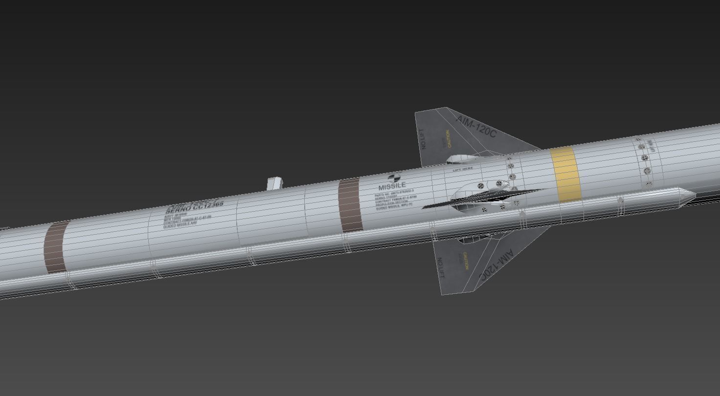 AIM 120C-7 AMRAAM 3D model | CGTrader
