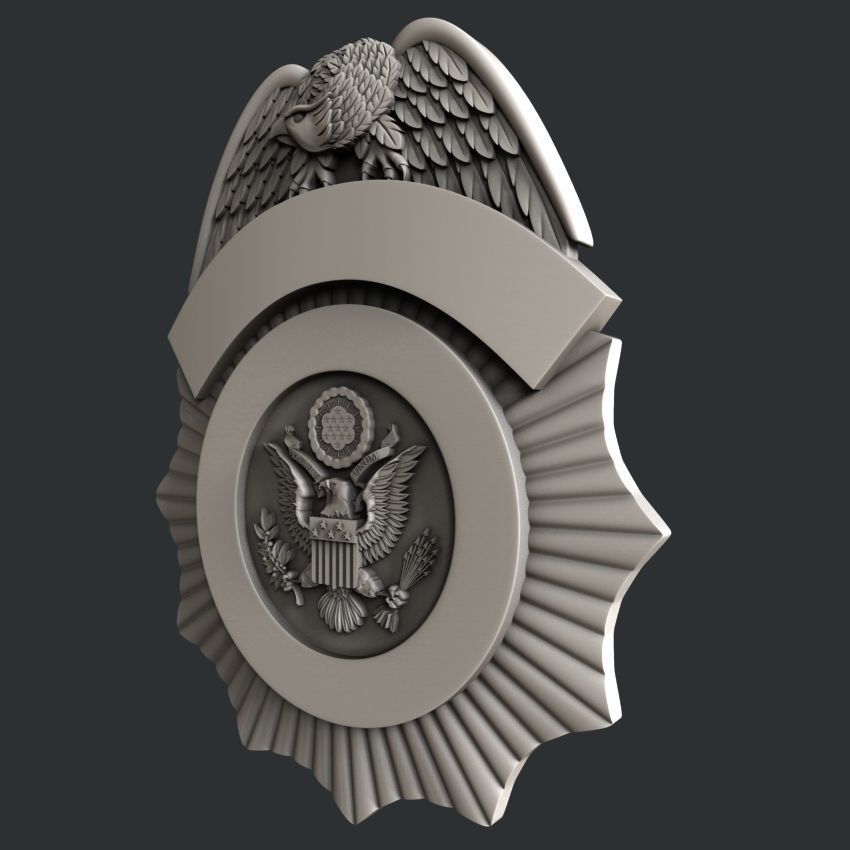 3d STL models for CNC router badge B3 3D model | CGTrader