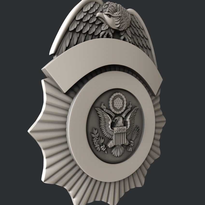 3d STL models for CNC router badge B3 3D model | CGTrader
