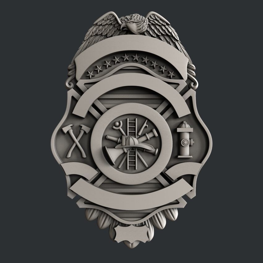 3d STL models for CNC router badge B4 3D model | CGTrader