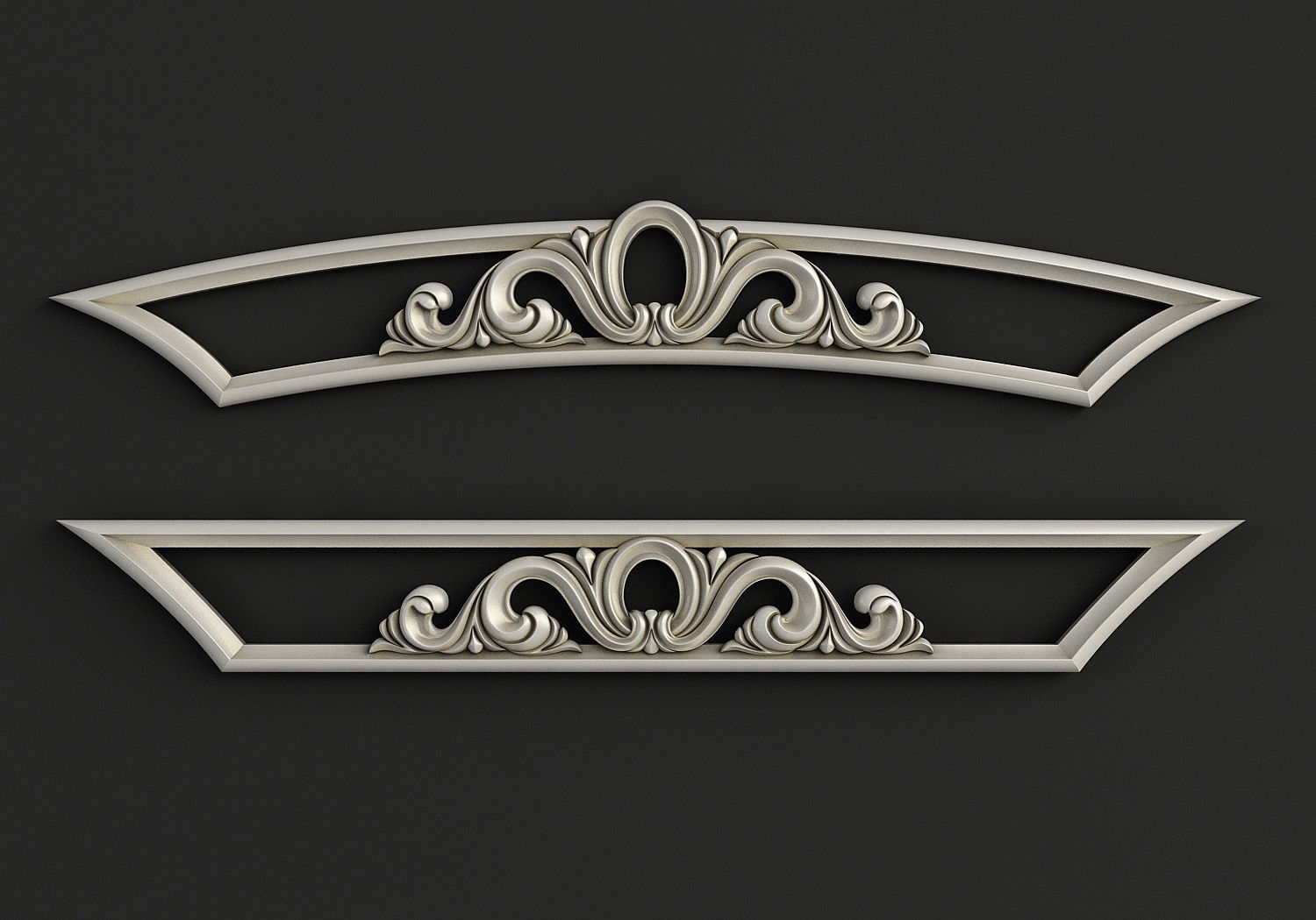 3D Carved decor horizontal 3D model | CGTrader