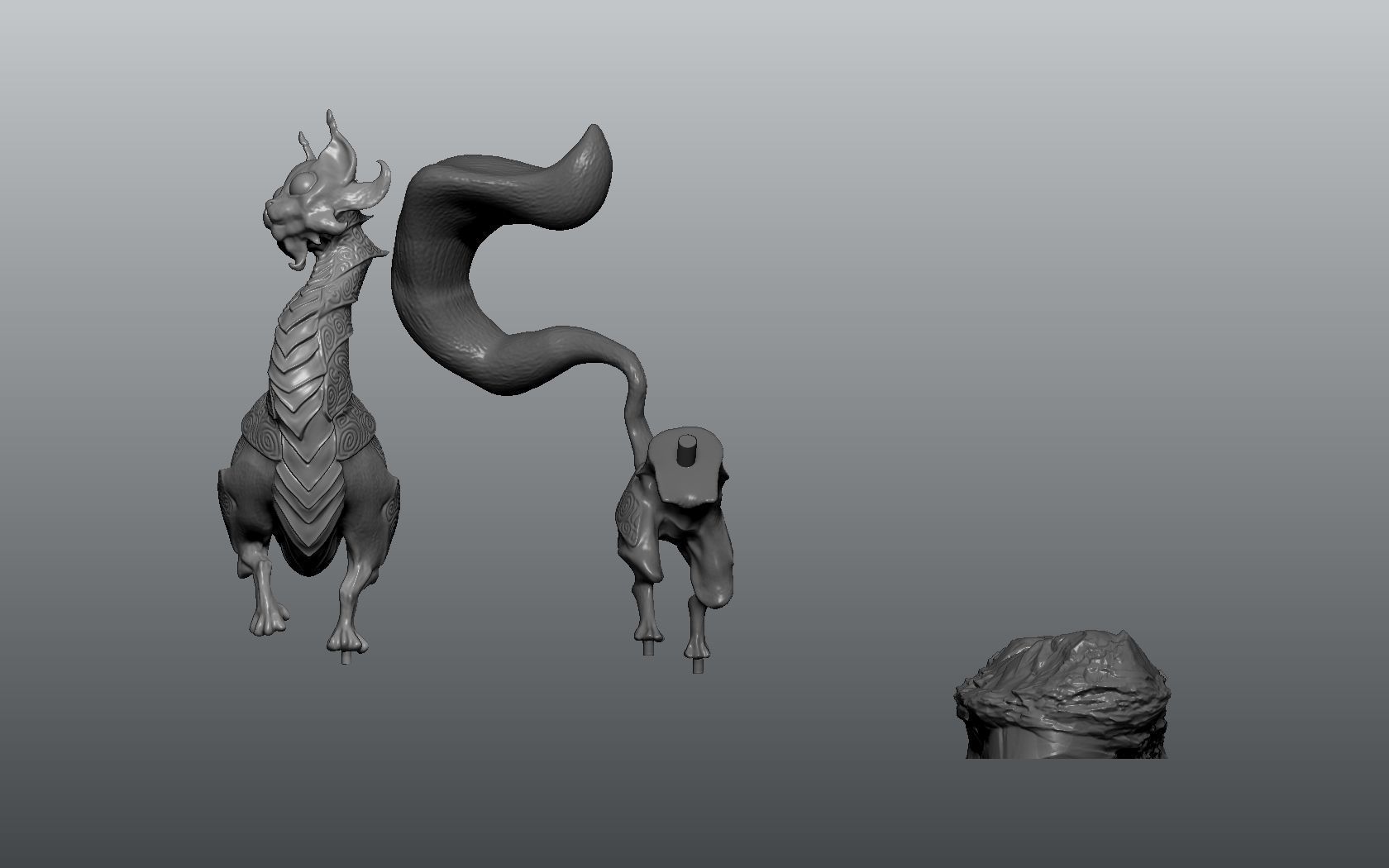 Meowr a cat-dragon 3D model 3D printable | CGTrader
