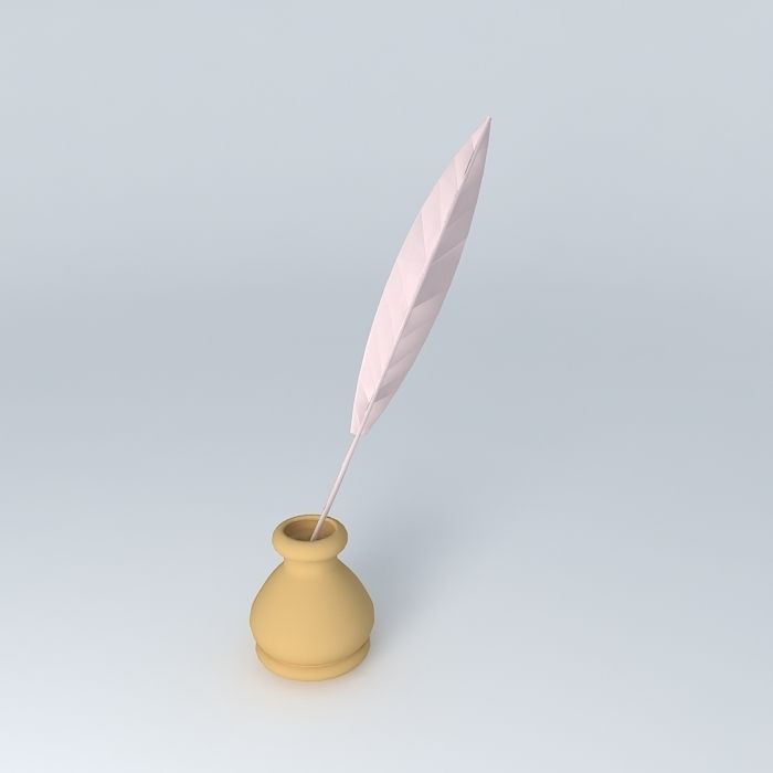 Feather pen! free 3D model | CGTrader