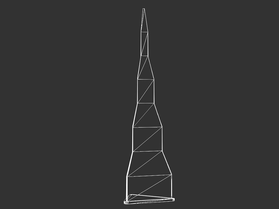 3D model Triangles tower VR / AR / low-poly | CGTrader