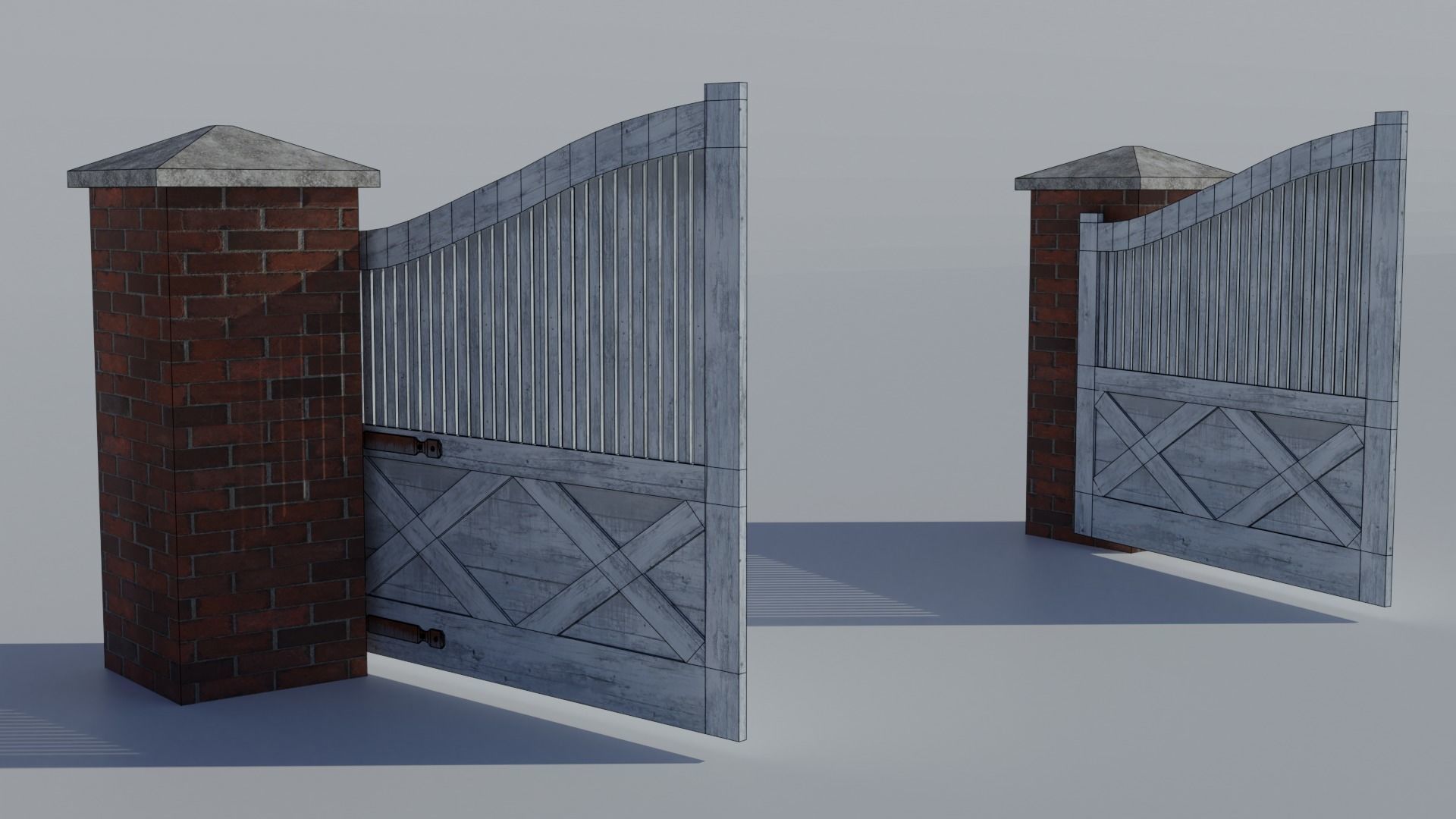 Driveway Entrance Gate 3D model | CGTrader