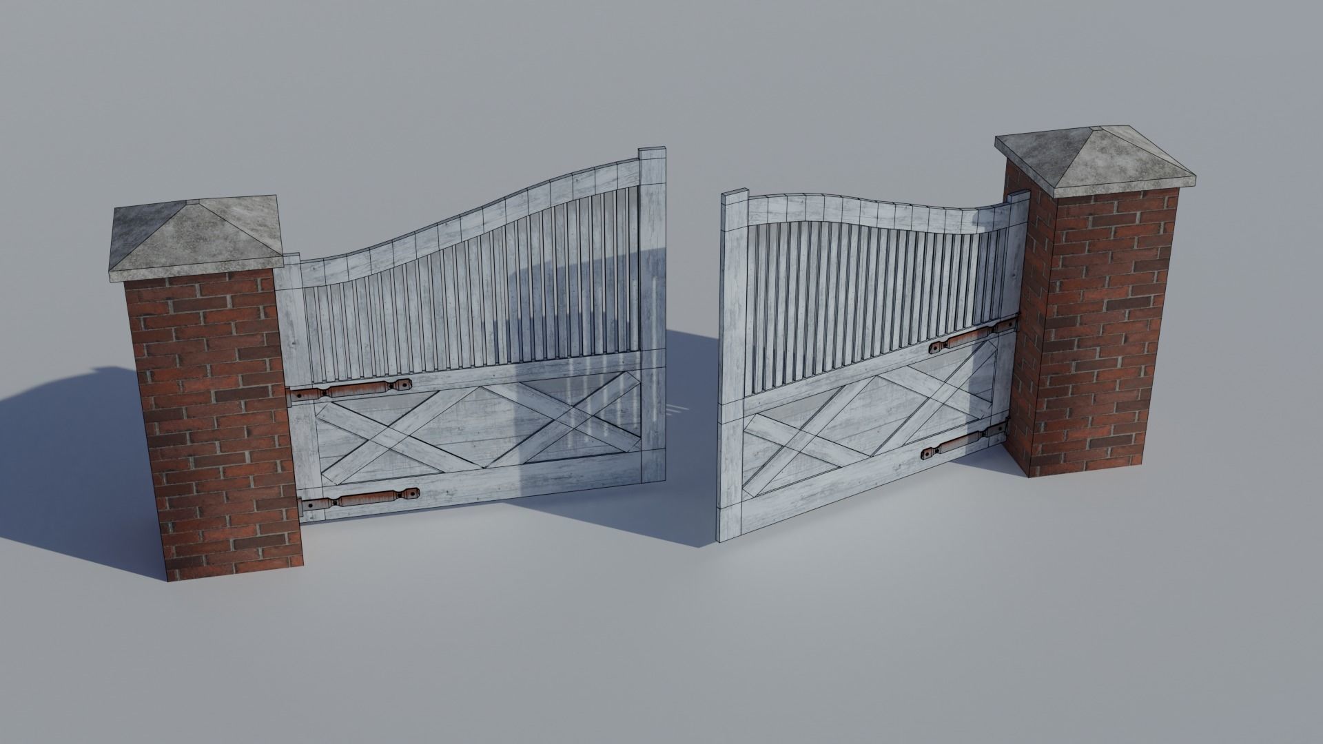 Driveway Entrance Gate 3D model | CGTrader