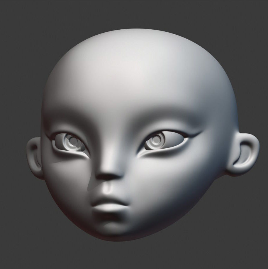 cartoon base head 3D model | CGTrader