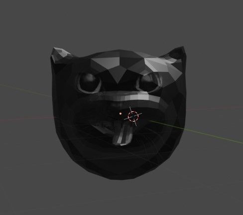 Robocat cat head with eyes free 3D model | CGTrader