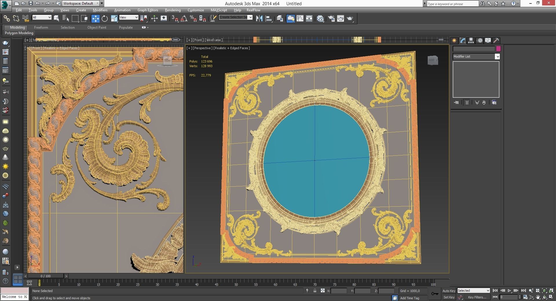 Ceiling Boiserie 3D model | CGTrader