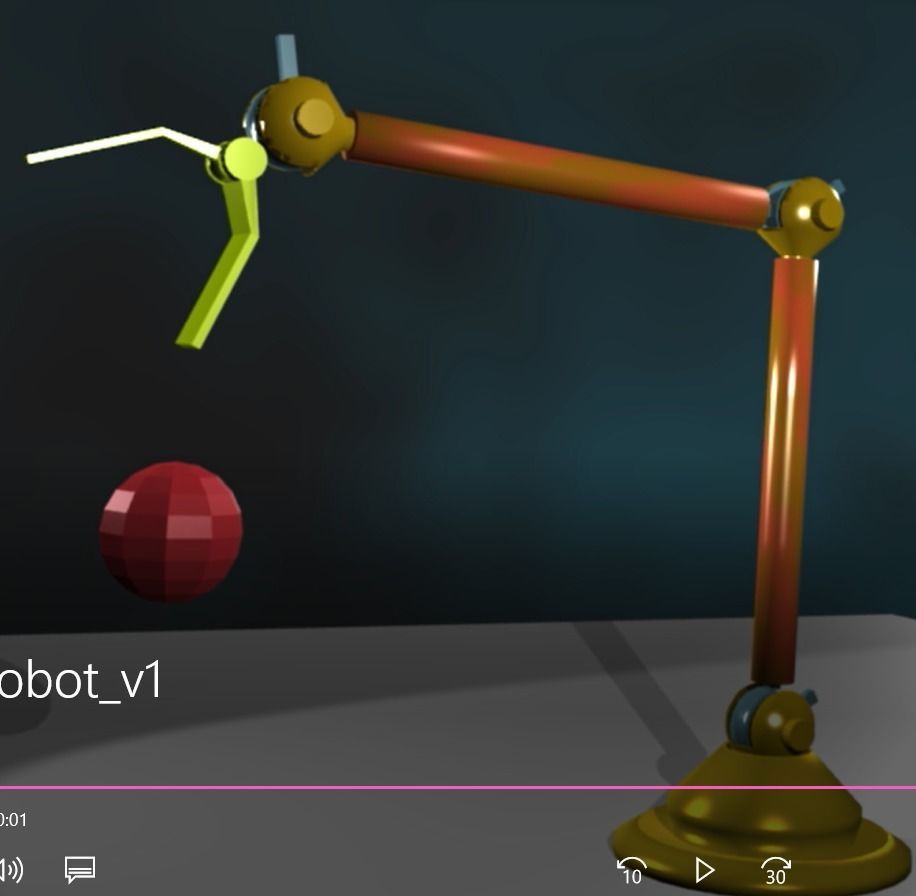 Robot Hand Picking up bouncing ball 3D model animated | CGTrader