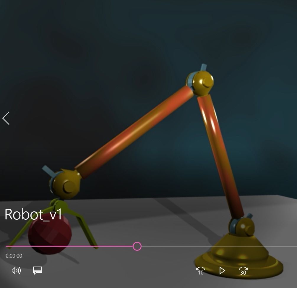 Robot Hand Picking up bouncing ball 3D model animated | CGTrader