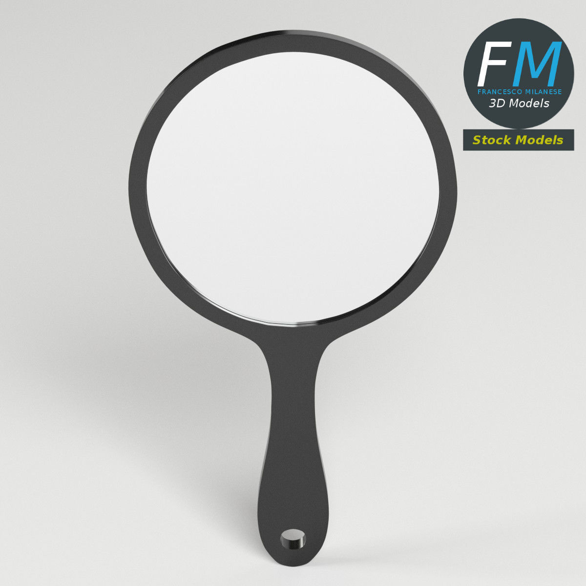 Round handheld mirror 3D model | CGTrader