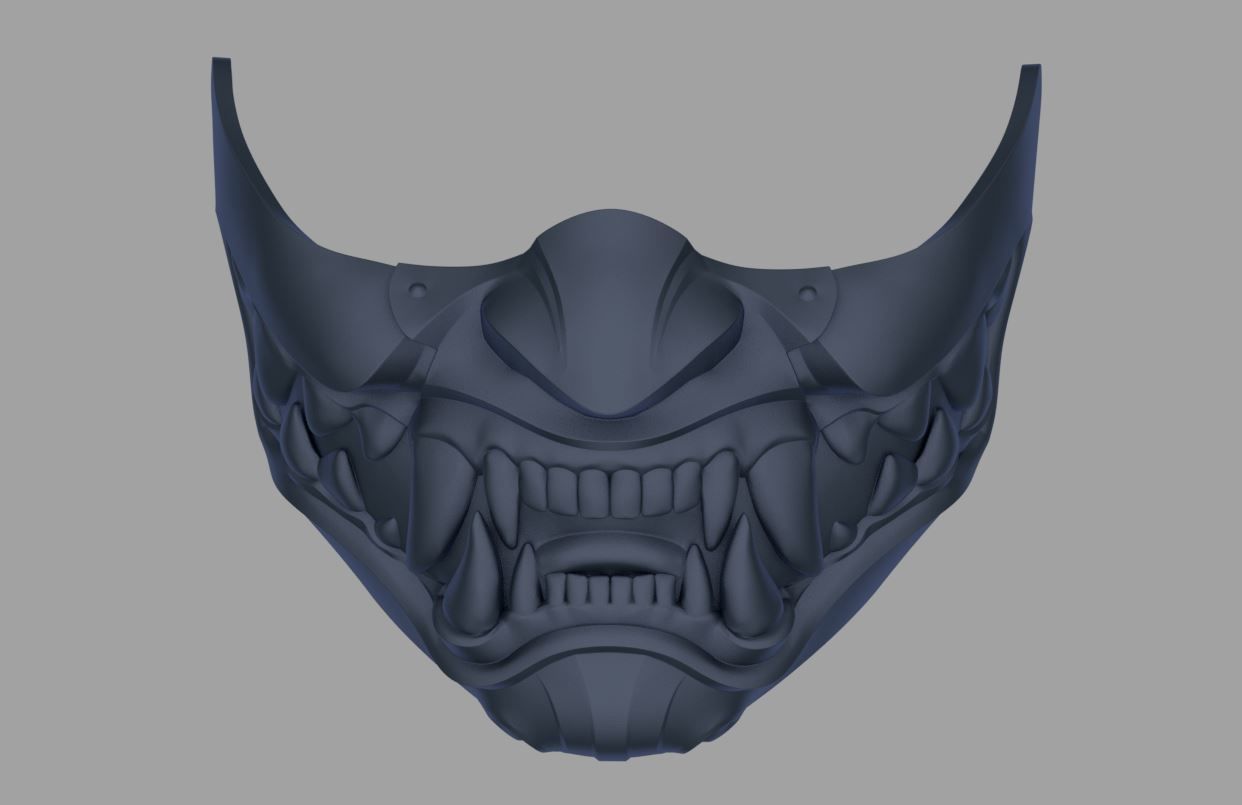 Kitana Samurai mask for face from Mortal Kombat 11 3D model 3D ...