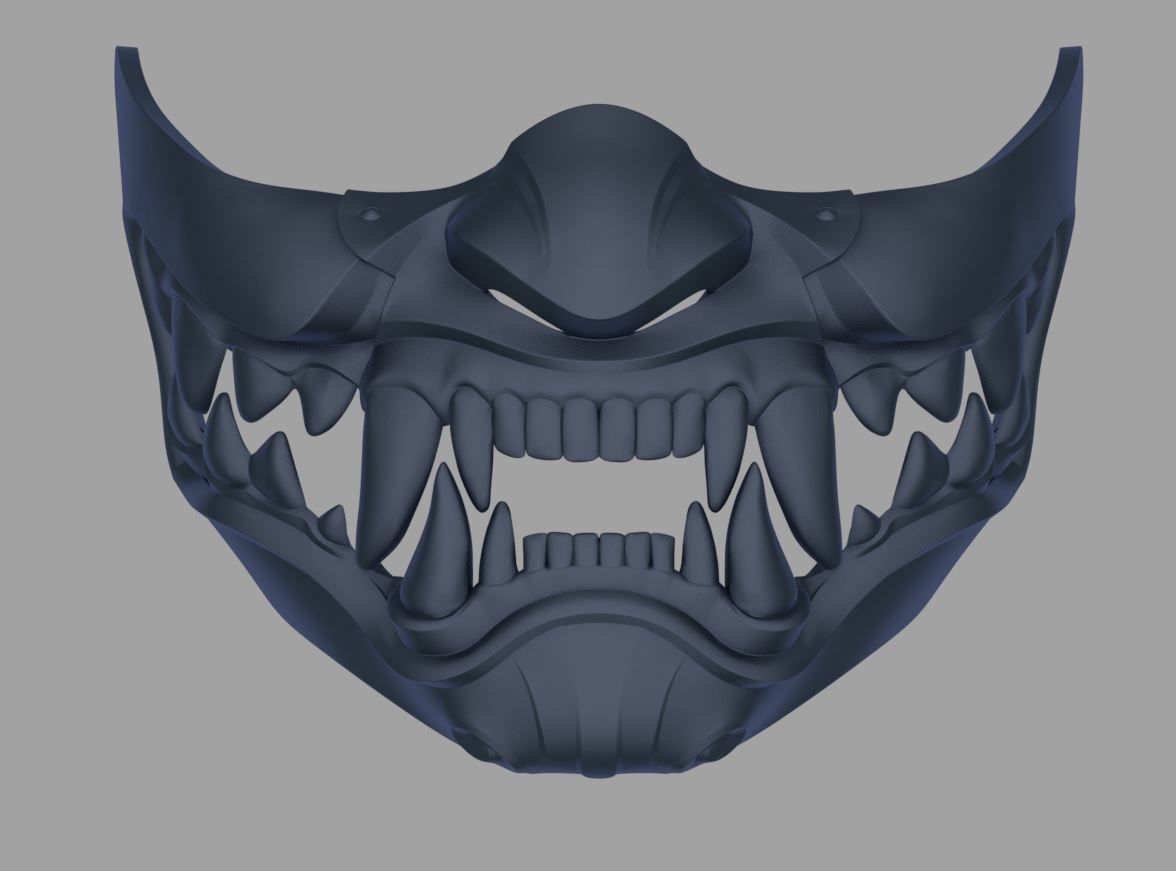 Kitana Samurai mask for face from Mortal Kombat 11 3D model 3D ...