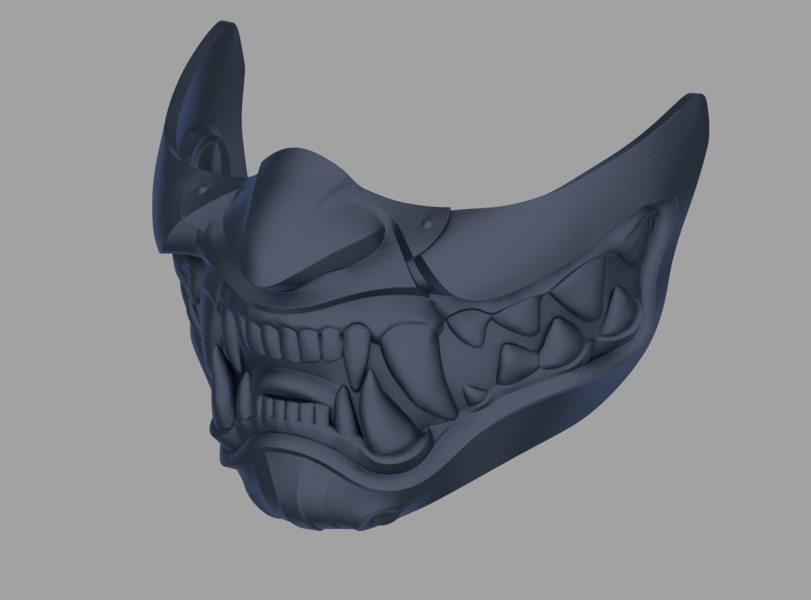 Kitana Samurai mask for face from Mortal Kombat 11 3D model 3D ...
