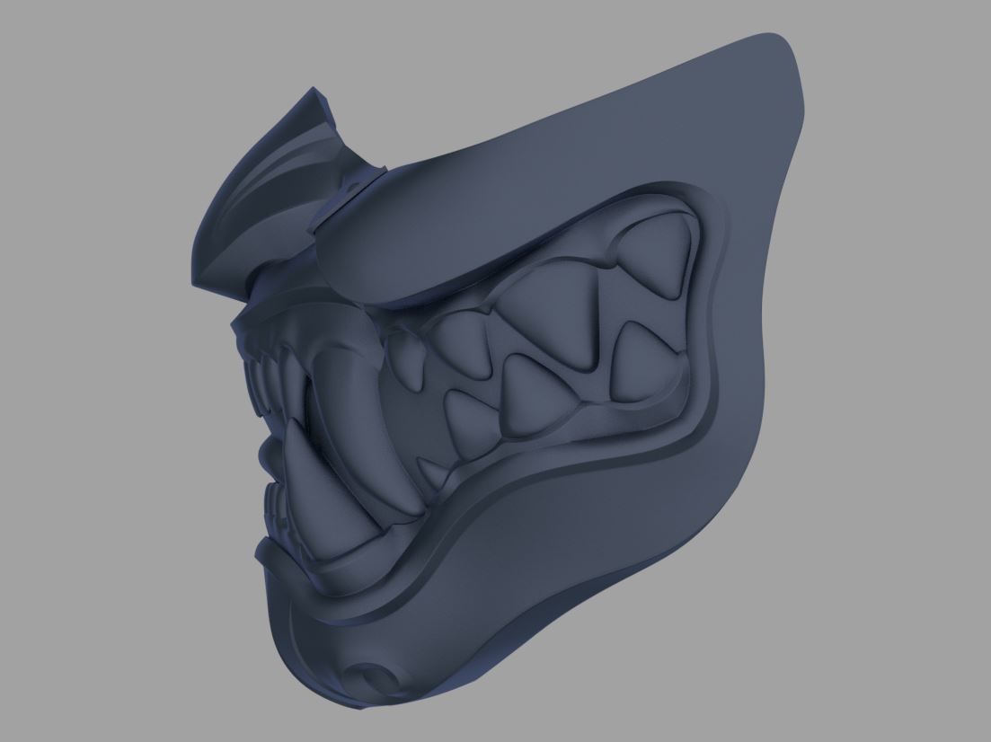 Kitana Samurai mask for face from Mortal Kombat 11 3D model 3D ...