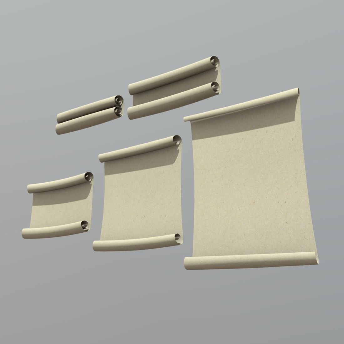 3D model Paper Scroll VR / AR / low-poly | CGTrader