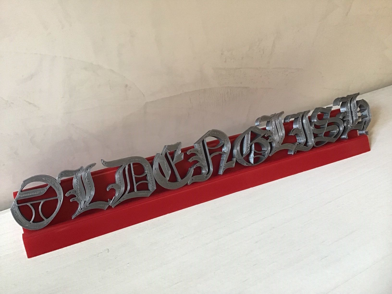 OLD ENGLISH font uppercase and lowercase 3D letters STL file 3D model ...