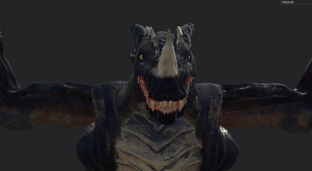 Black-Dragon ragnar FBX RIGGED TEXTURE 4K and 2K videogame-AA 3D model ...