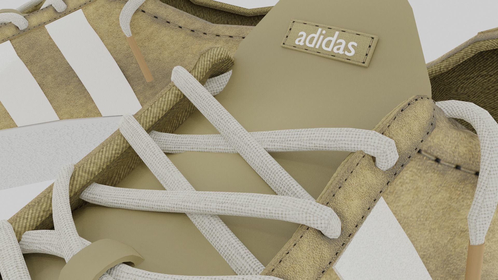 3D model Snickers Adidas Leather Low Poly - VR VR / AR / low-poly ...
