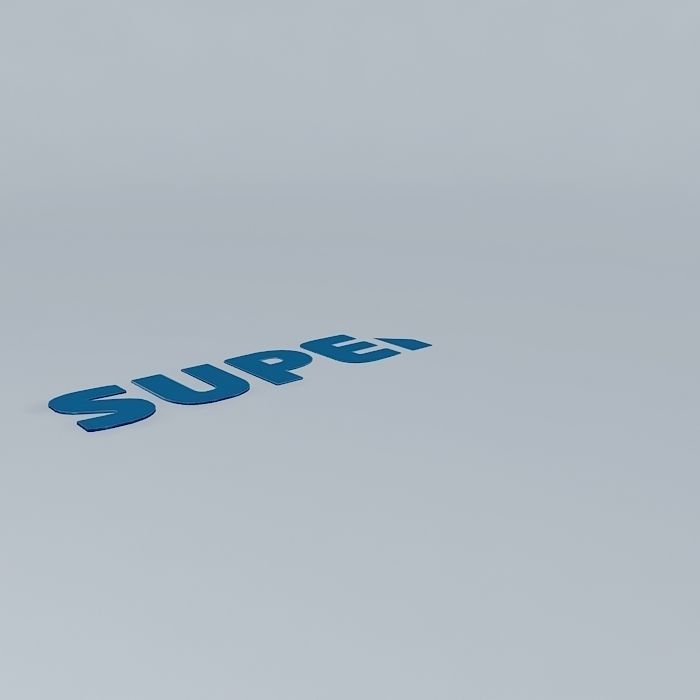 Logo Super U free 3D model | CGTrader