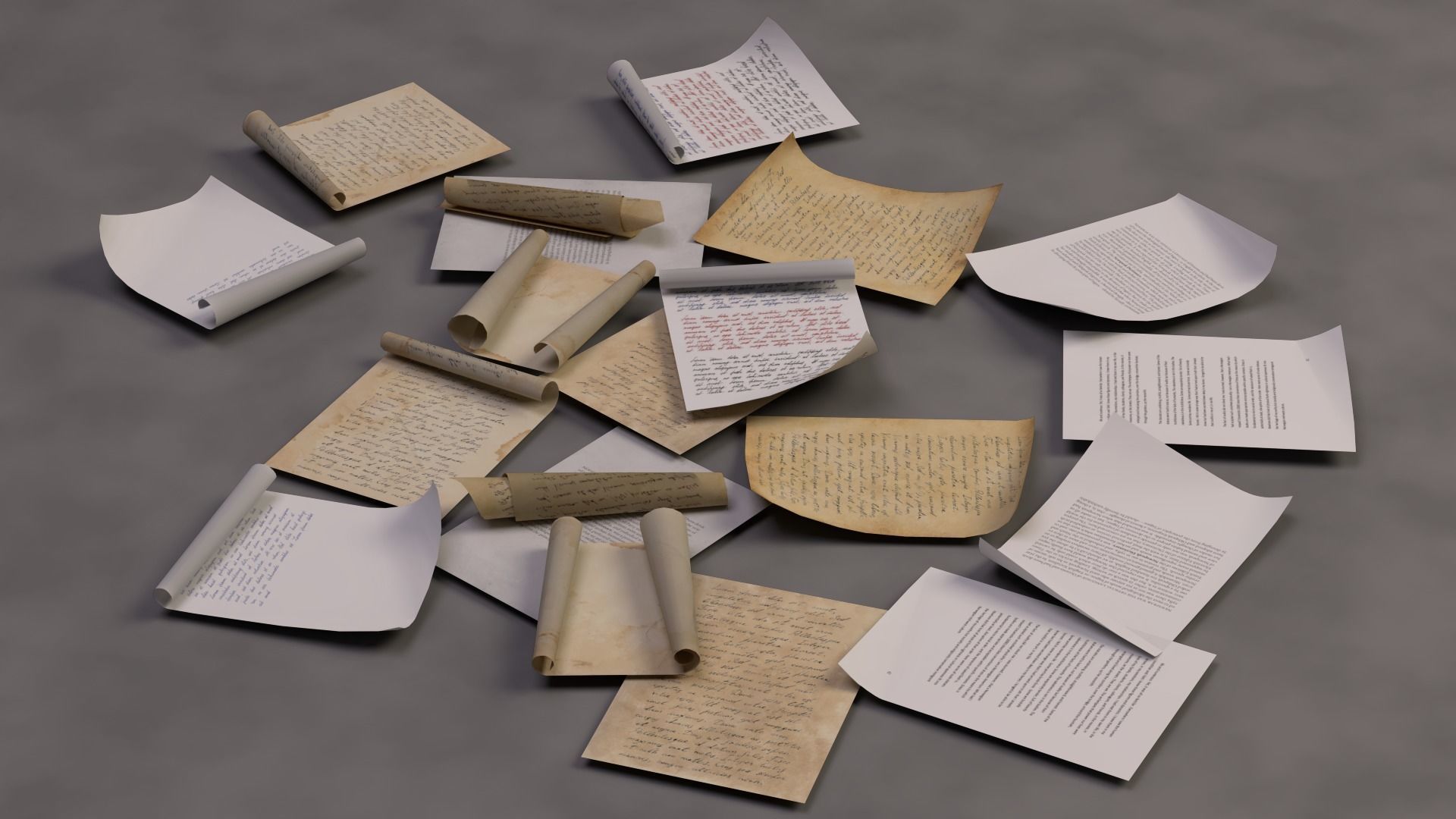 3D model paper Pack VR / AR / low-poly | CGTrader
