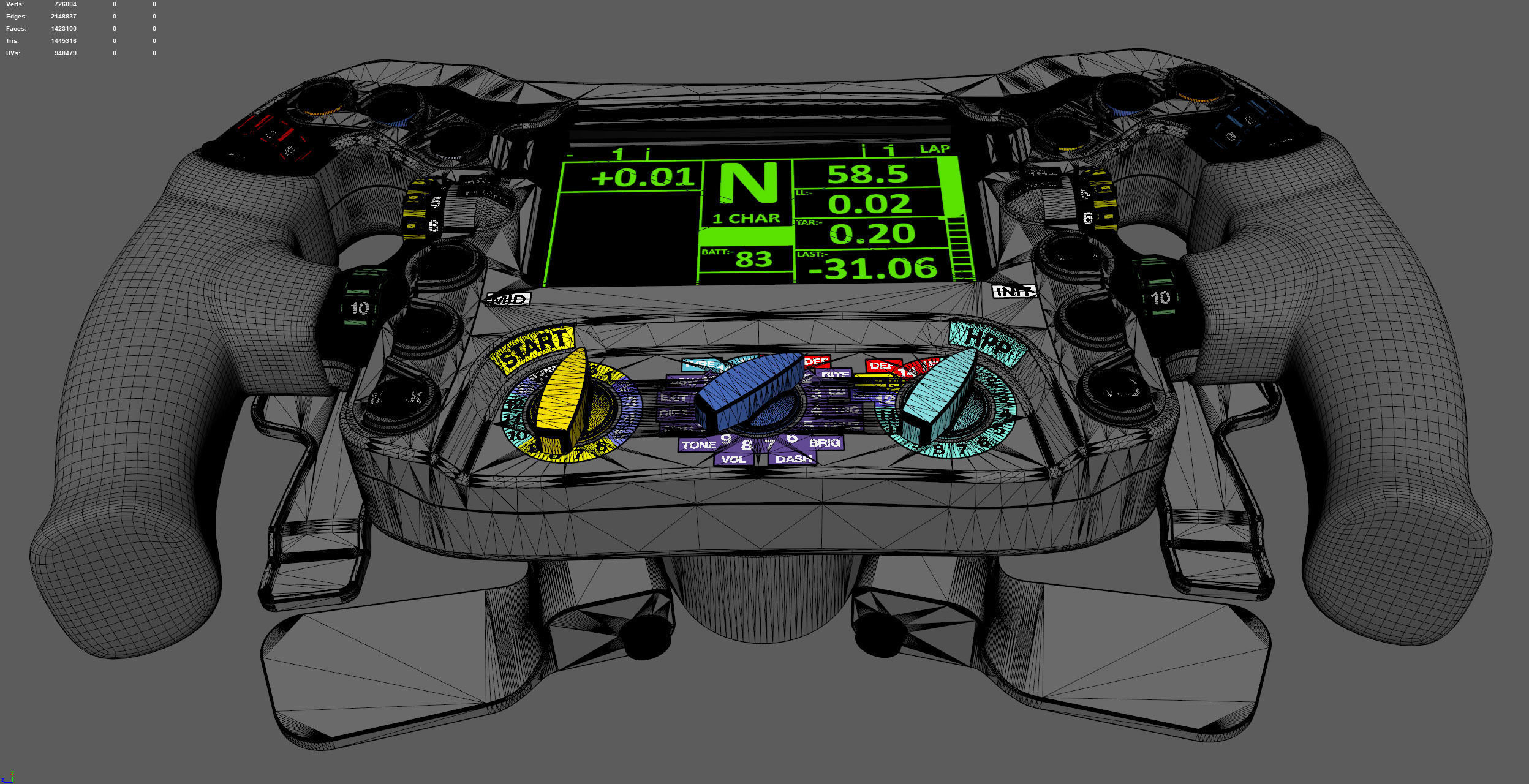 Mercedes W07 F1 steering wheel 3D model | CGTrader