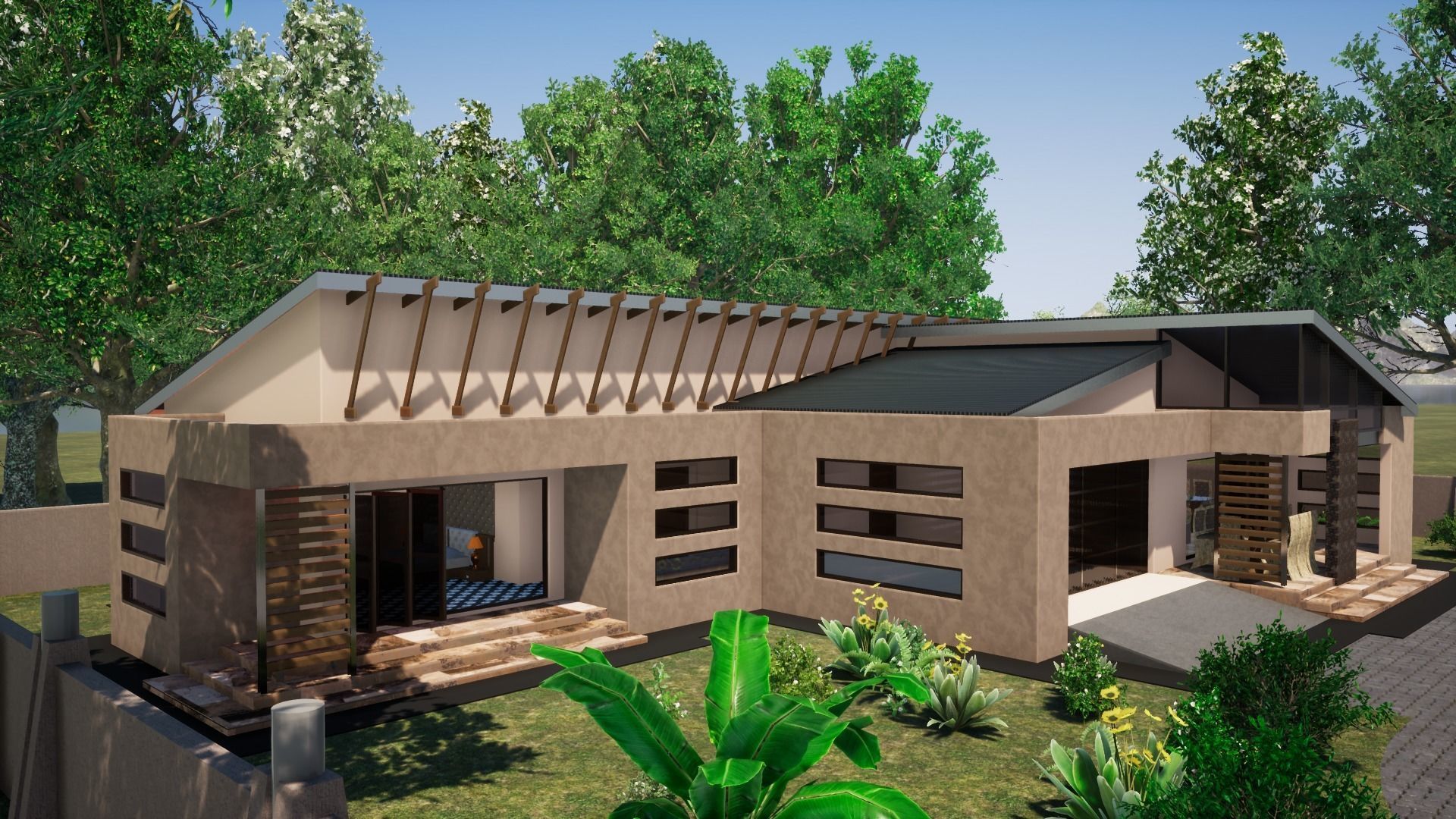 Three Bedroom Middle class Mansion 3D model | CGTrader