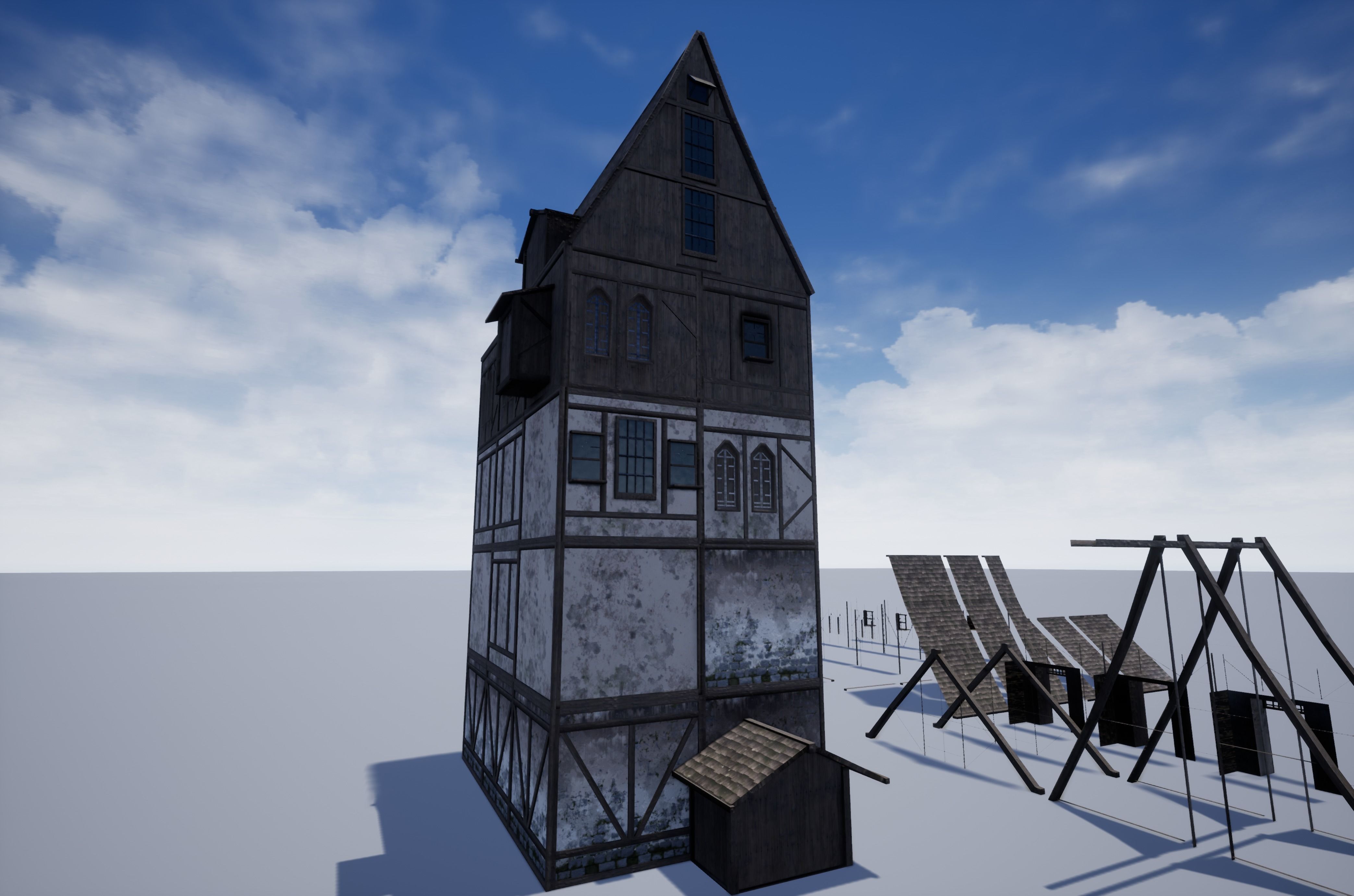 3D model Modular Medieval Buildings VR / AR / low-poly | CGTrader