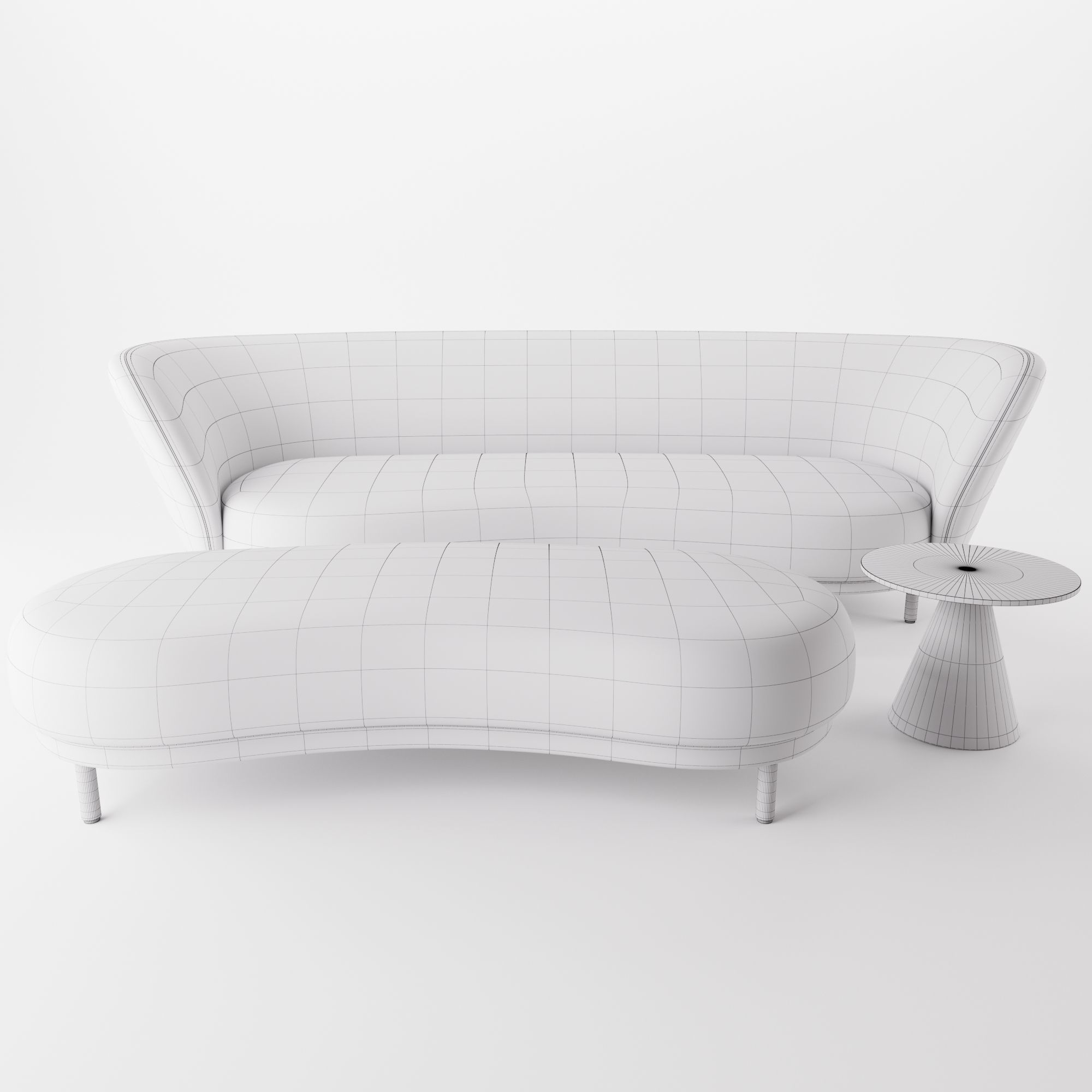 Dandy Sofa and Ottoman by Massproductions 3D model | CGTrader