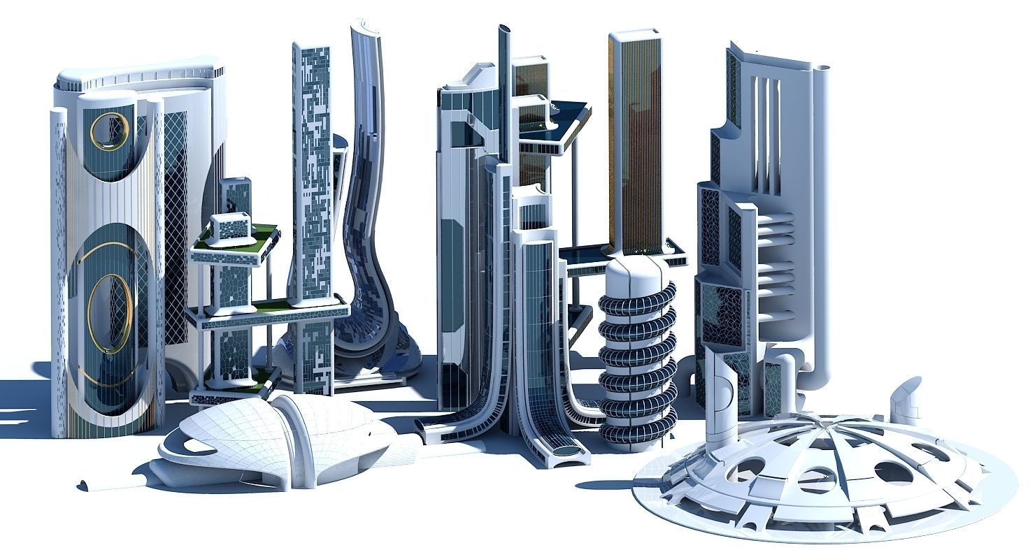 3D Futuristic Skyscraper collection 401 3D model | CGTrader