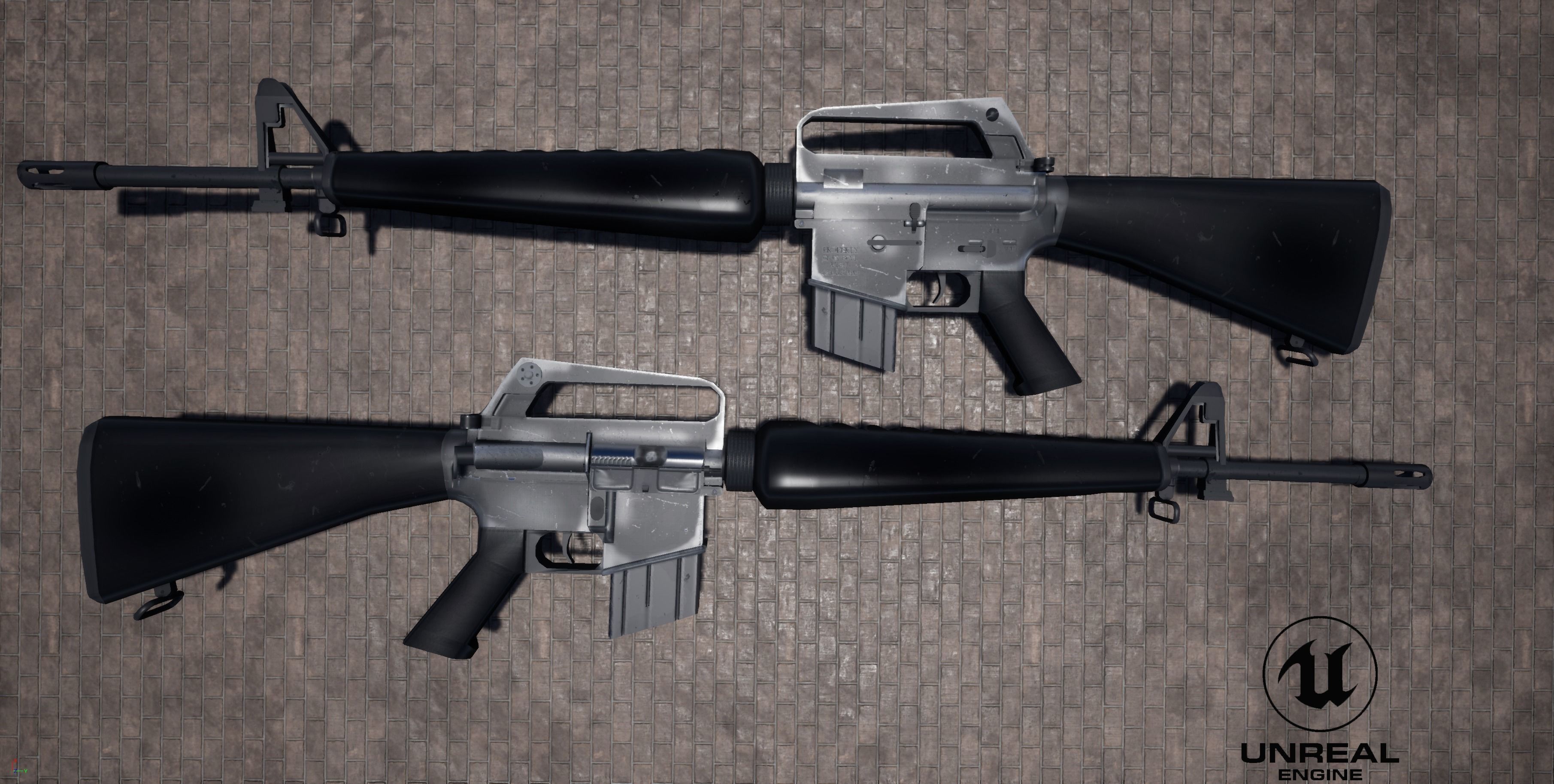 3D model M16A1 two ar - rifles VR / AR / low-poly | CGTrader