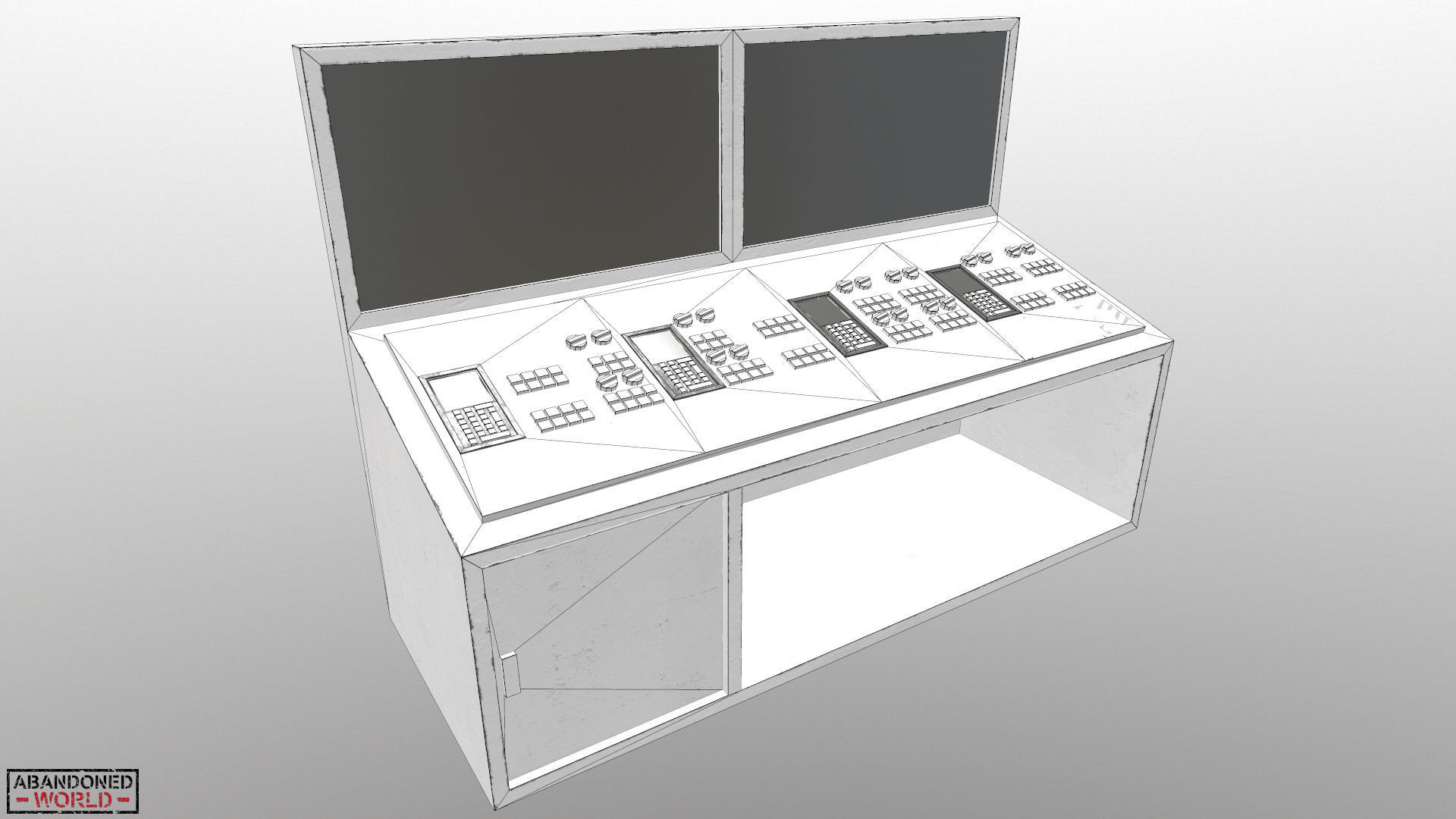 3D model Control Panel with Monitor VR / AR / low-poly | CGTrader