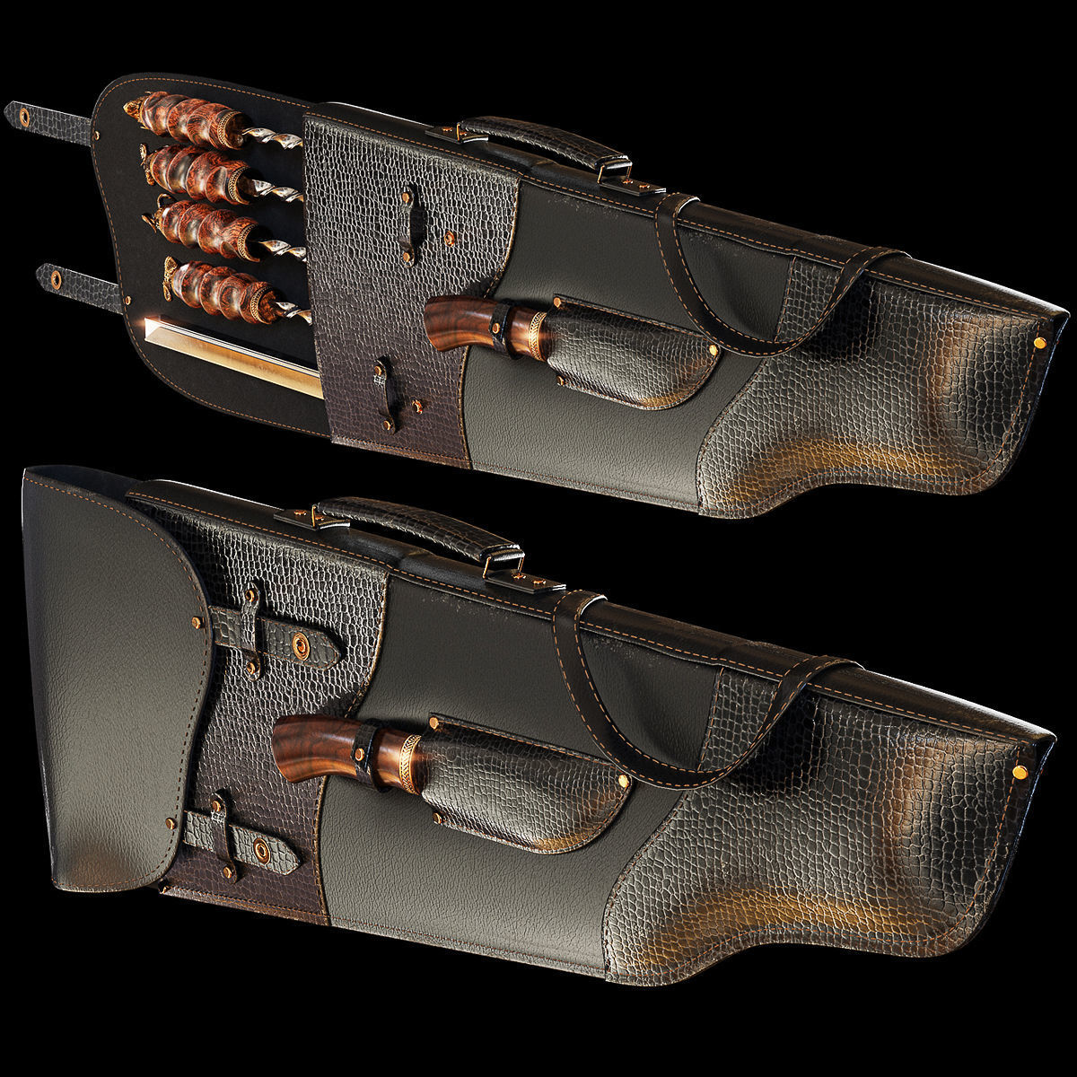 Barbecue set 3D model | CGTrader