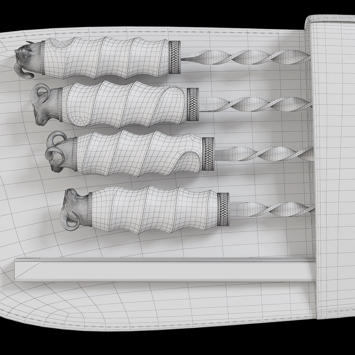 Barbecue set 3D model | CGTrader