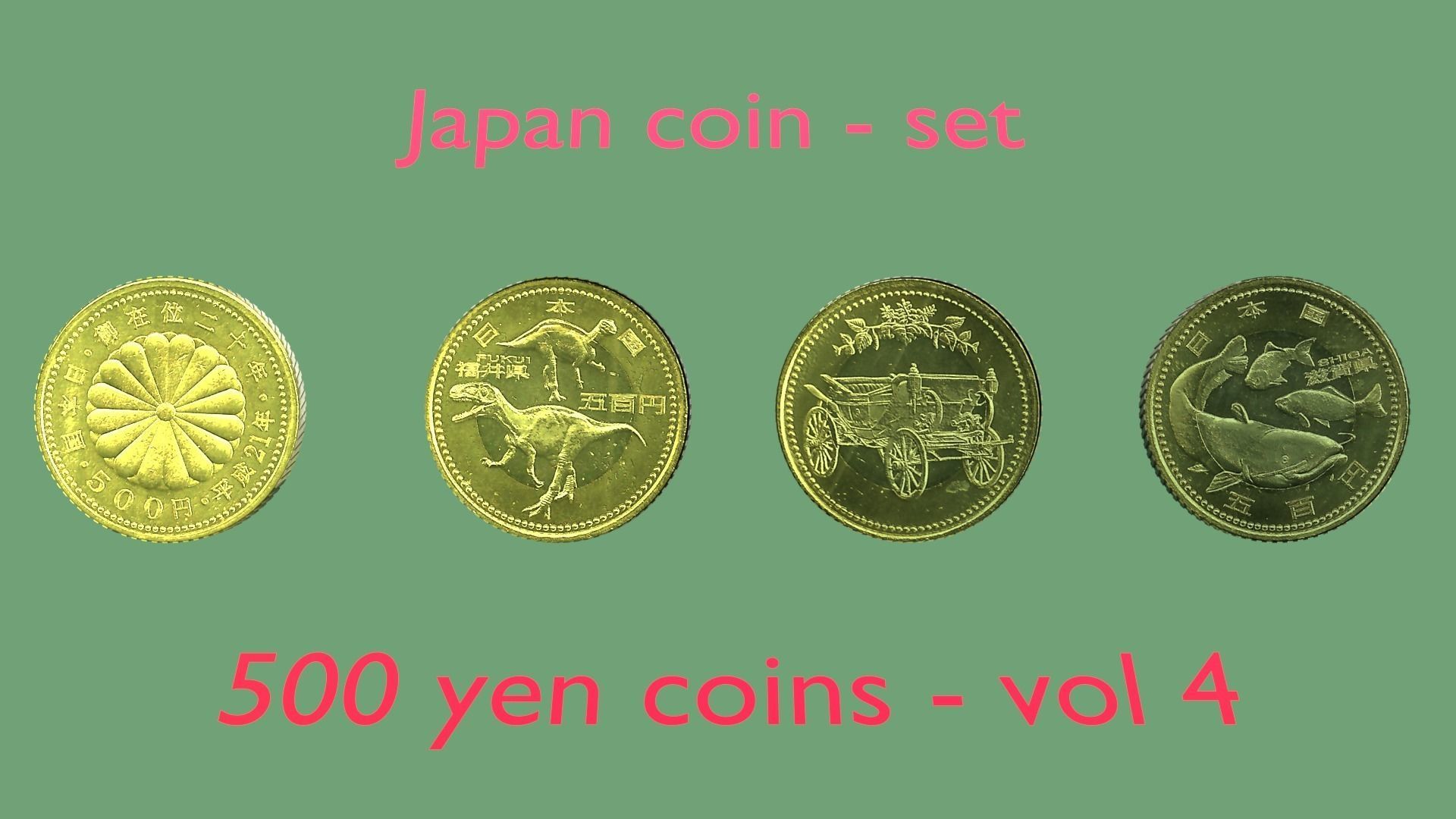 Japan 500 yen coin - set - vol 4 3D model | CGTrader