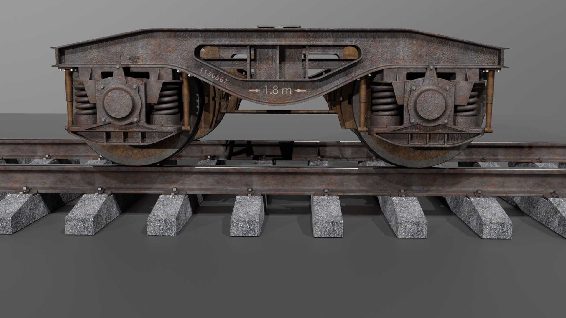 Railway Bogie 3D model animated rigged | CGTrader