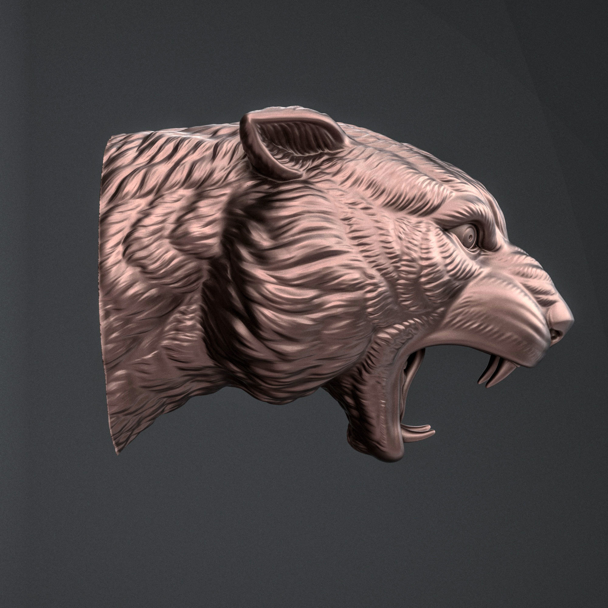 Panther head 3D model 3D printable | CGTrader