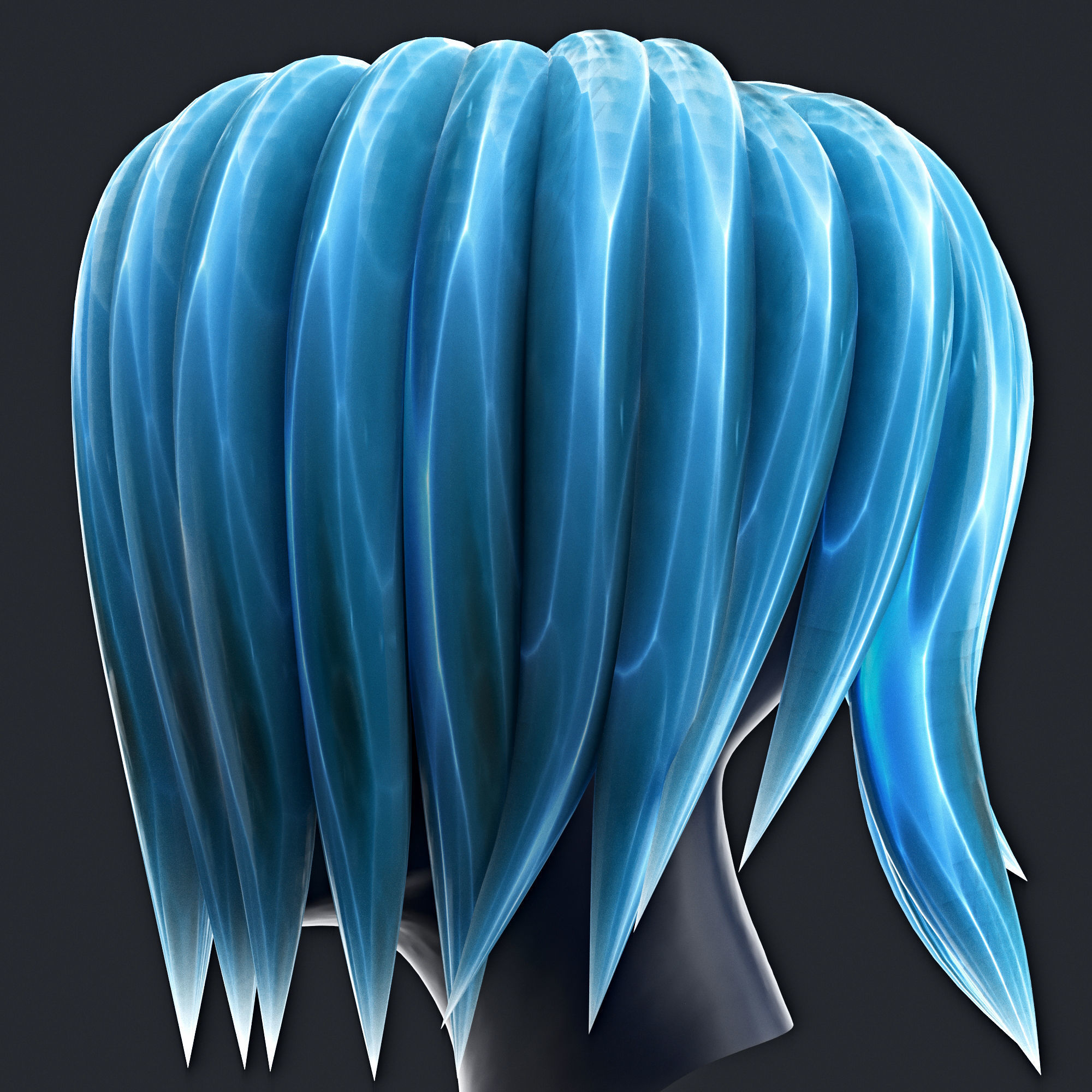 3D model Icy Hair VR / AR / low-poly | CGTrader