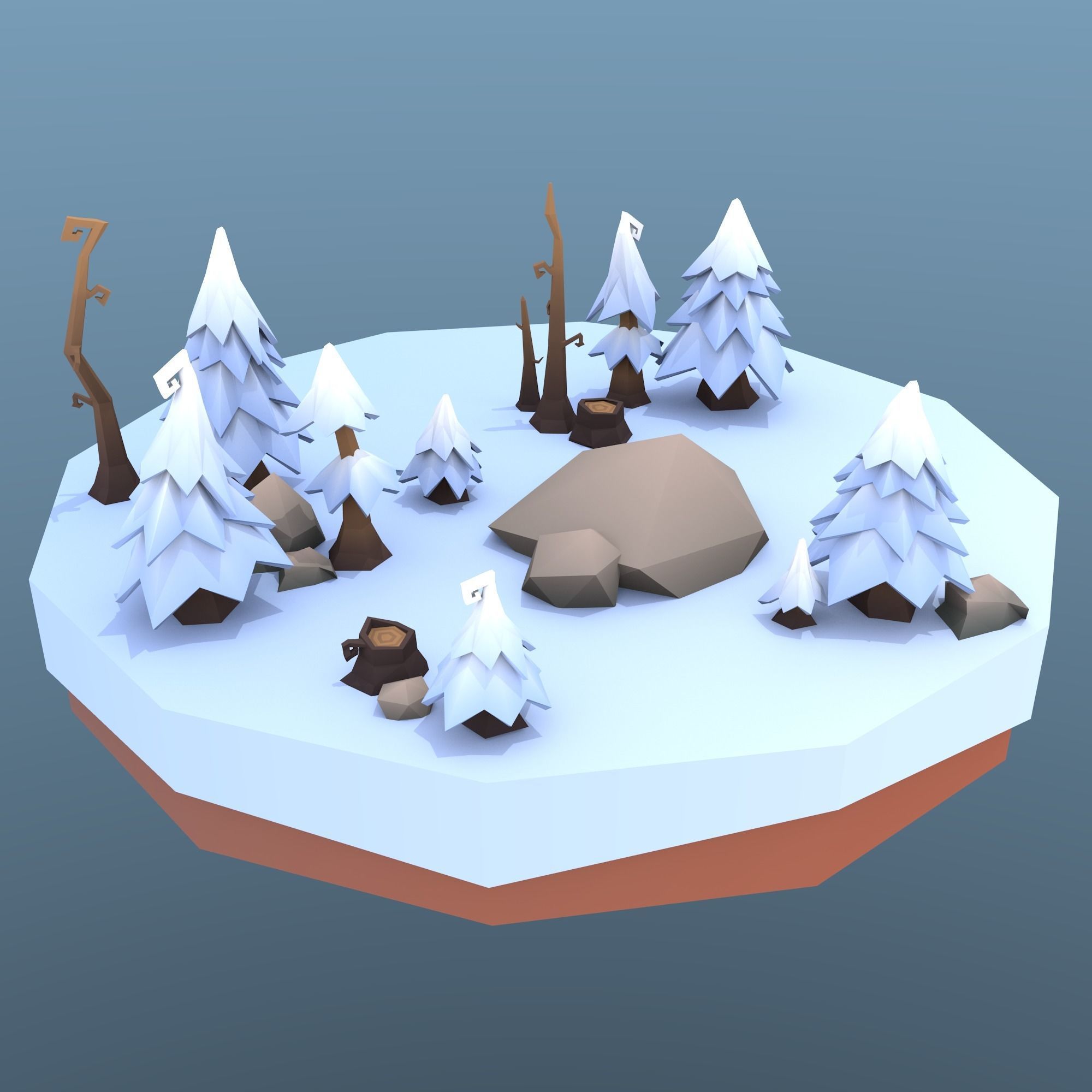 3D model Low poly tree package VR / AR / low-poly | CGTrader