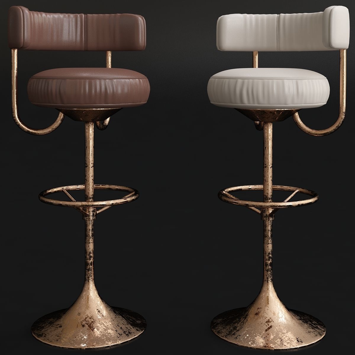 3D model High Bar Stools from Borje Johansson 1960s 3d model VR / AR / low-poly | CGTrader