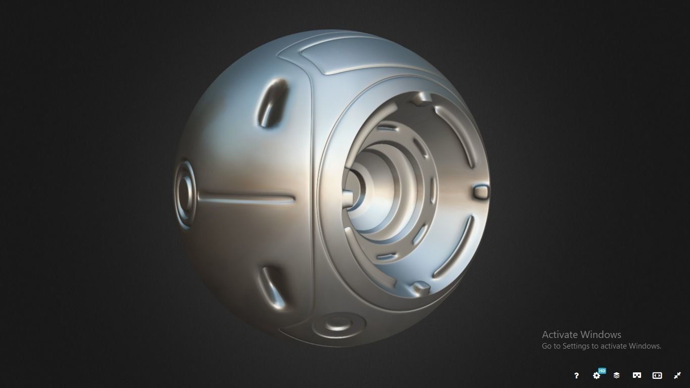 3D model Vortex Orb Robot F01 VR / AR / low-poly | CGTrader